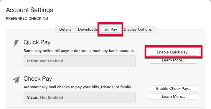 Quicken Bill Manager: How To Set Up Quick Pay and Check Pay | Quicken