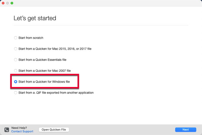Converting from Quicken Windows to Quicken Mac | Quicken